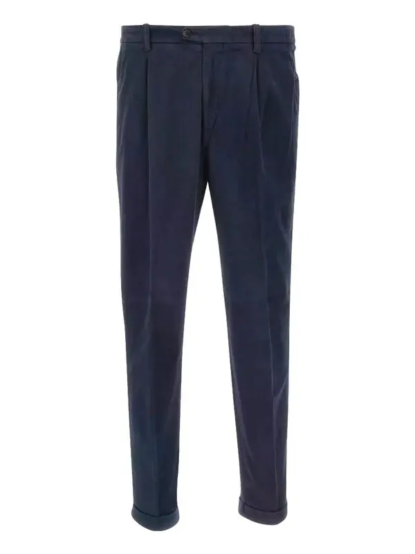 DEVORE INCIPIT Pleated Trousers With Welt Pockets - Blue