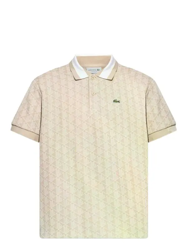 Lacoste Patterned Polo Shirt - Neutrals