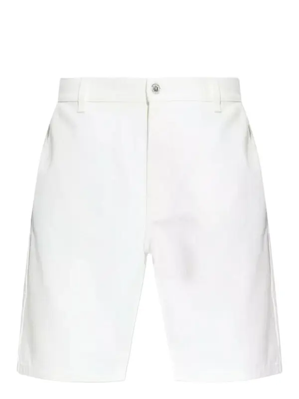 Balmain Logo-patch Denim Shorts - White
