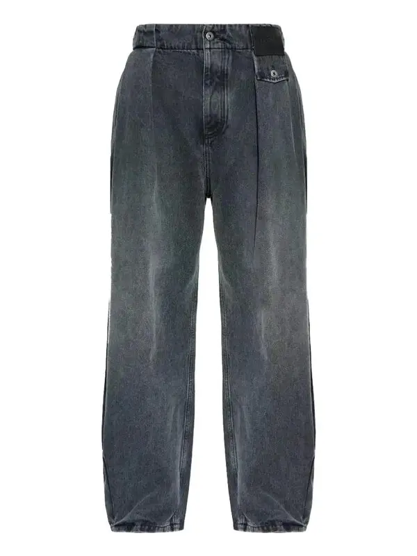 Loewe Pleated Cotton Trousers - Grey