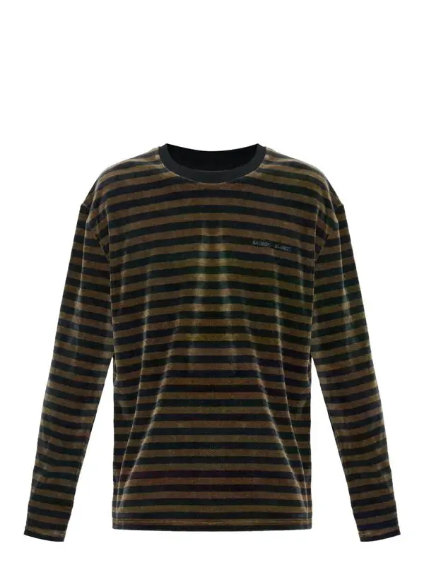 SAMSOE SAMSOE Striped Long-sleeved T-shirt - Brown