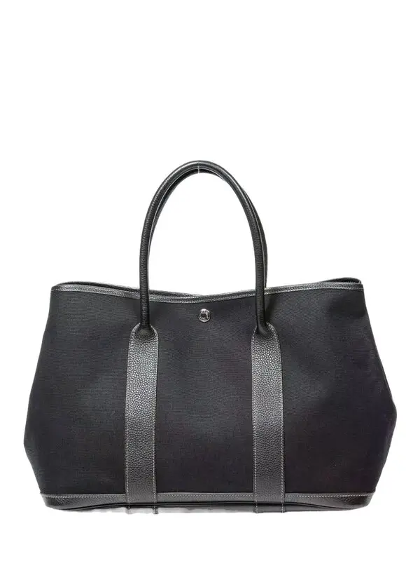 Hermès 2000s Leather-trimmed Tote Bag - Black