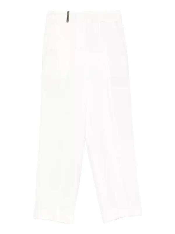 Peserico Side-pocket Cropped Trousers - White