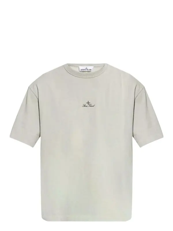 Stone Island Logo-embroidery T-shirt - Neutrals