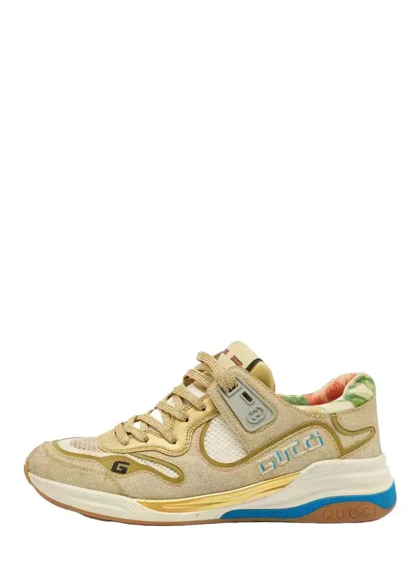 Gucci Ultrapace Glitter Mesh Sneakers - Neutrals