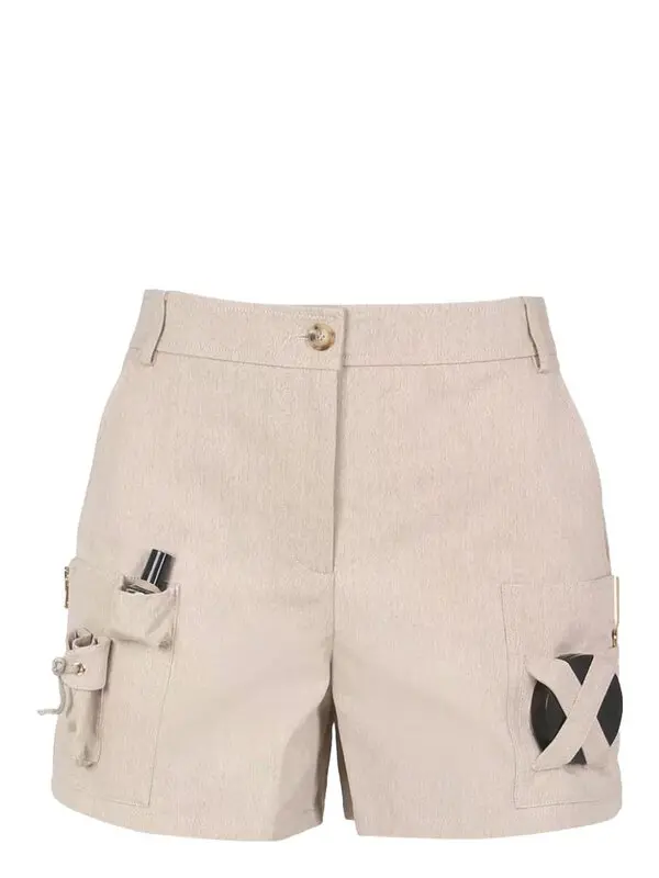 Moschino Safari Gabardine Skirt - Neutrals