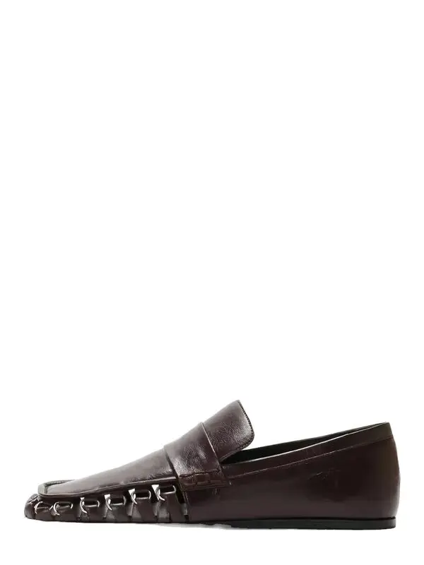 JIL SANDER Square-toe Loafers - Brown