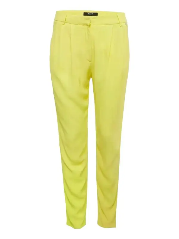 VERSUS Pleated Crepe Trousers - Yellow