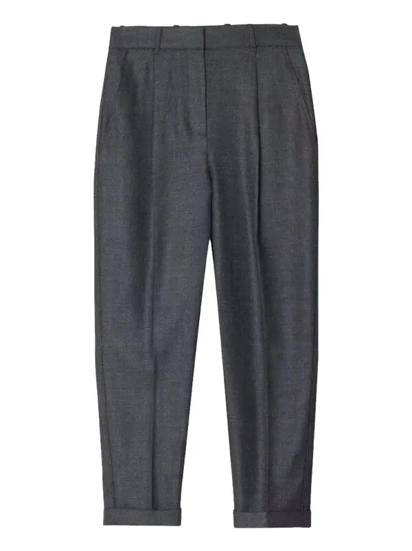 3.1 Phillip Lim Pleated Trousers With Turn-up Hem - Grey