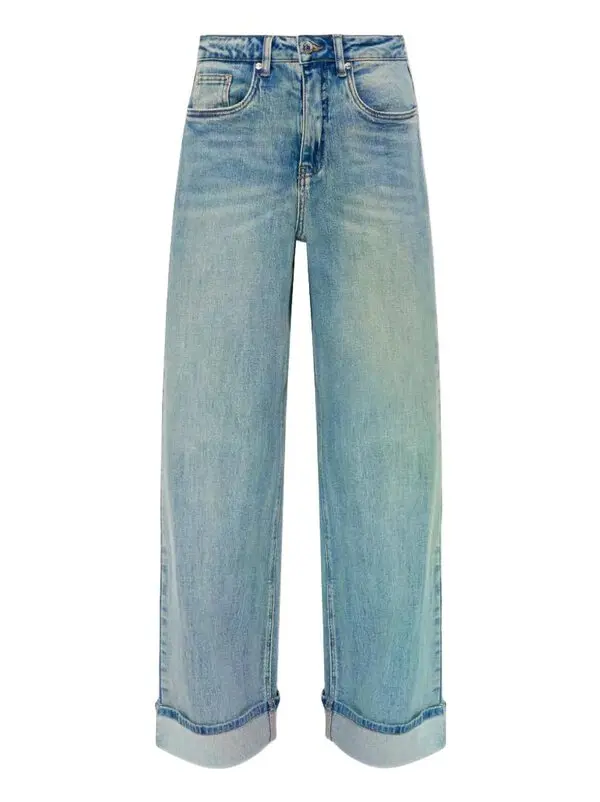 GESTUZ Cuffed Denim Jeans - Blue