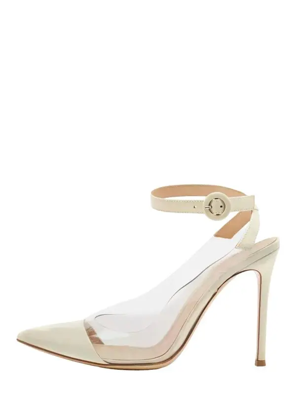 GIANVITO ROSSI Ankle Strap Court Pumps - Neutrals