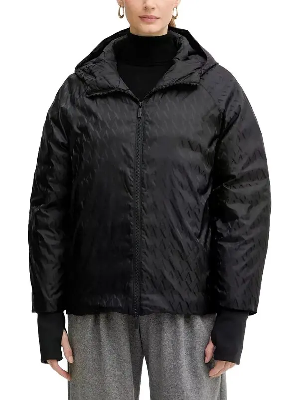 Armani Exchange Hooded Patterned Jacket - Black