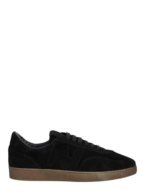 MSGM Logo-detail Leather Sneakers - Black