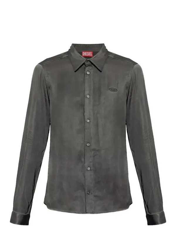 DIESEL® Logo-embroidery Shirt - Grey