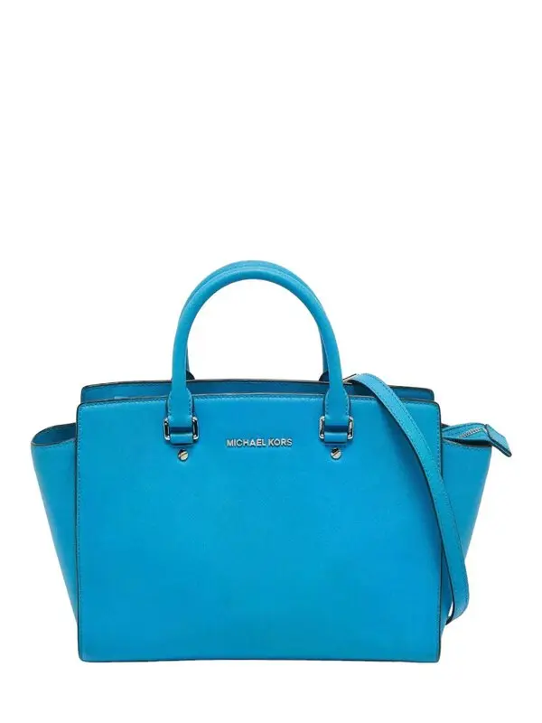 Michael Kors Selma Leather Tote Bag - Blue