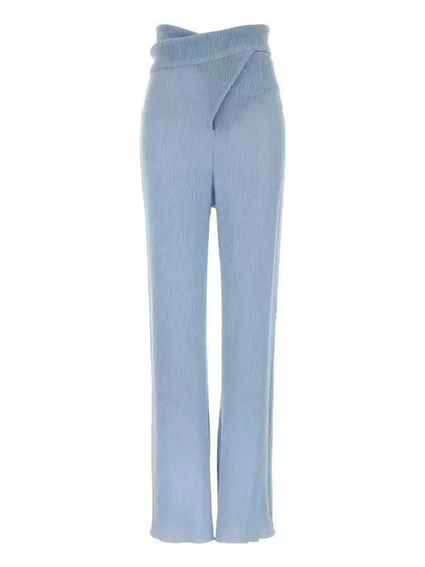 Magda Butrym Draped Wrap Trousers - Blue