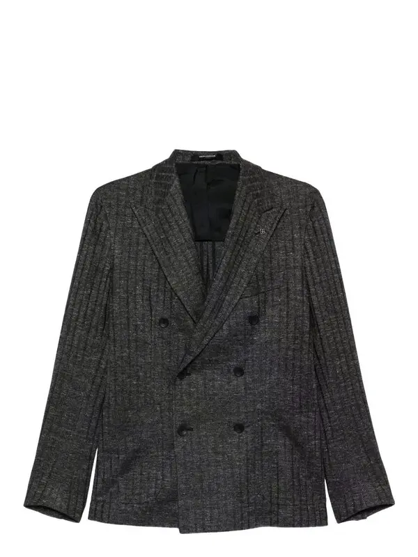 Tagliatore Double-breasted Pinstripe Jacket - Grey