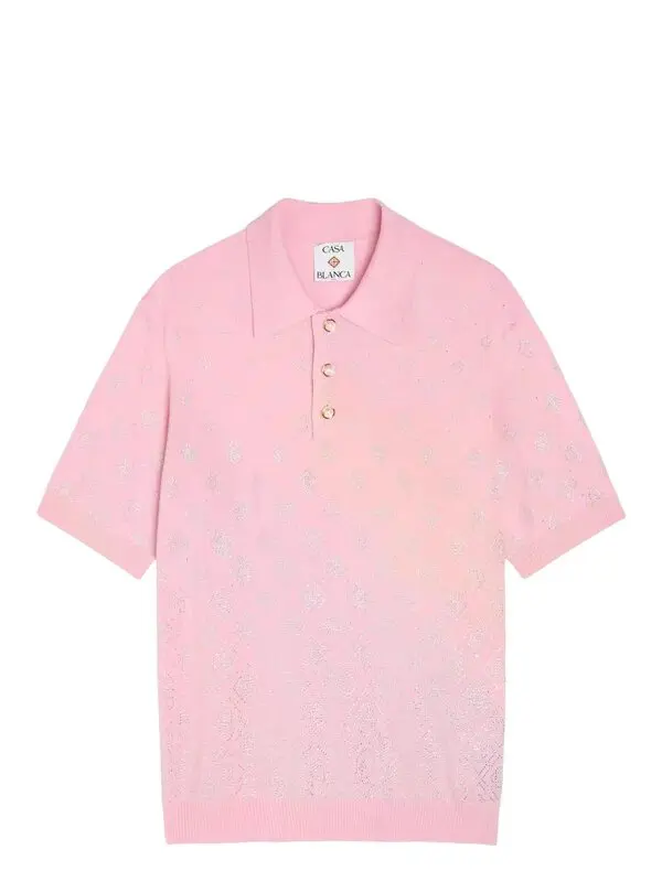 Casablanca Crystal-embellished Polo Shirt - Pink