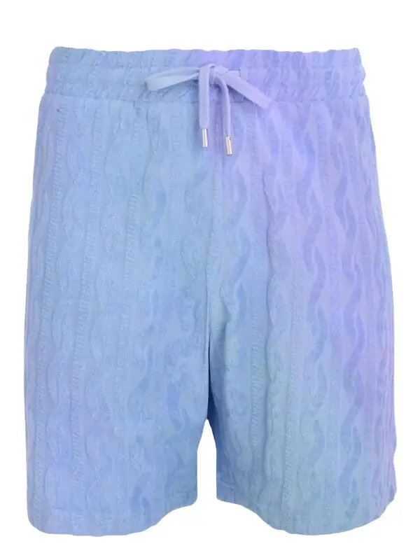 Frescobol Carioca Augusto Jacquard Knit Drawstring Shorts - Blue