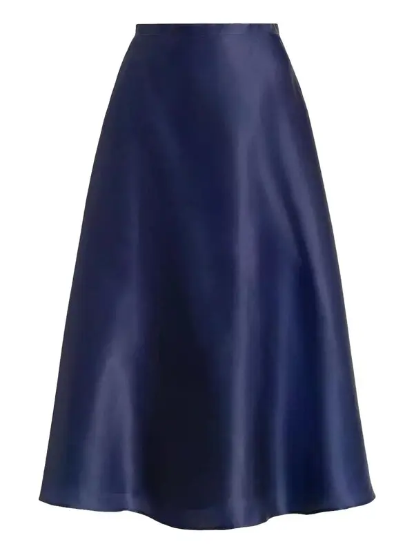 Alberta Ferretti Silk A-line Skirt - Blue