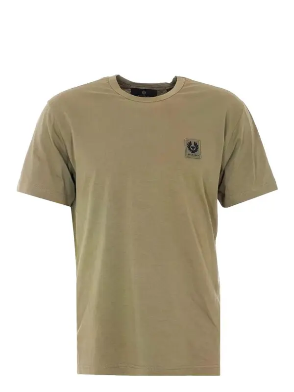 Belstaff Logo-patch Crew-neck T-shirt - Green