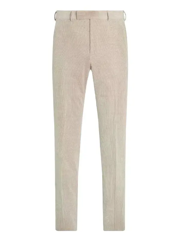 Zegna Cashco Straight Leg Trousers - Neutrals