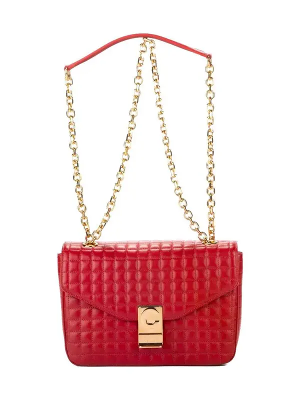 Celine Quilted Chain Bag - Red