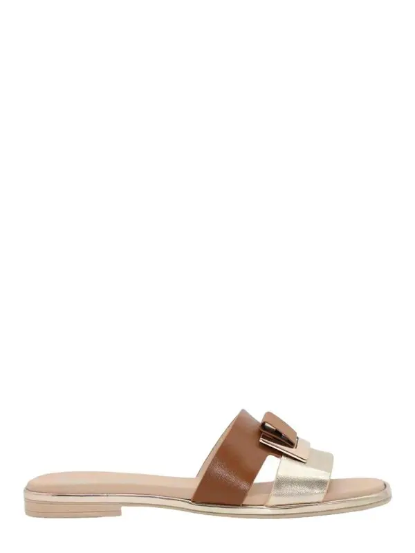 Ron White Valinda Buckle Strap Sandals - Brown