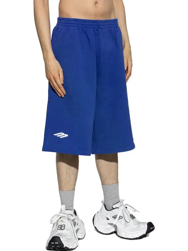 Balenciaga Embroidered Shorts - Blue