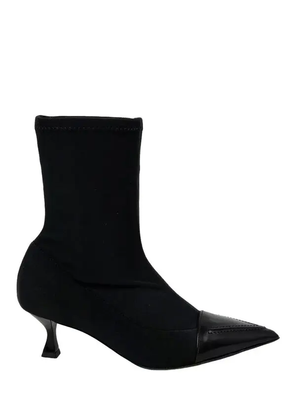 Moschino Pointed-toe Heeled Boots - Black