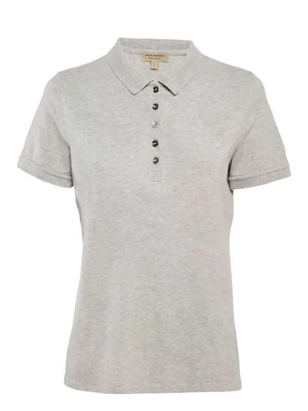 Burberry Logo Polo Top - Grey
