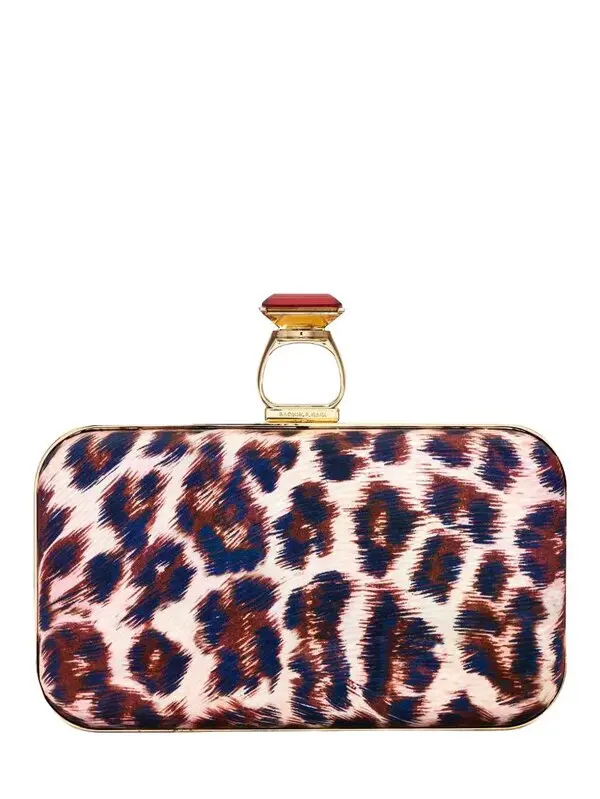 Sachin & Babi Leopard Embellished Clutch - Neutrals