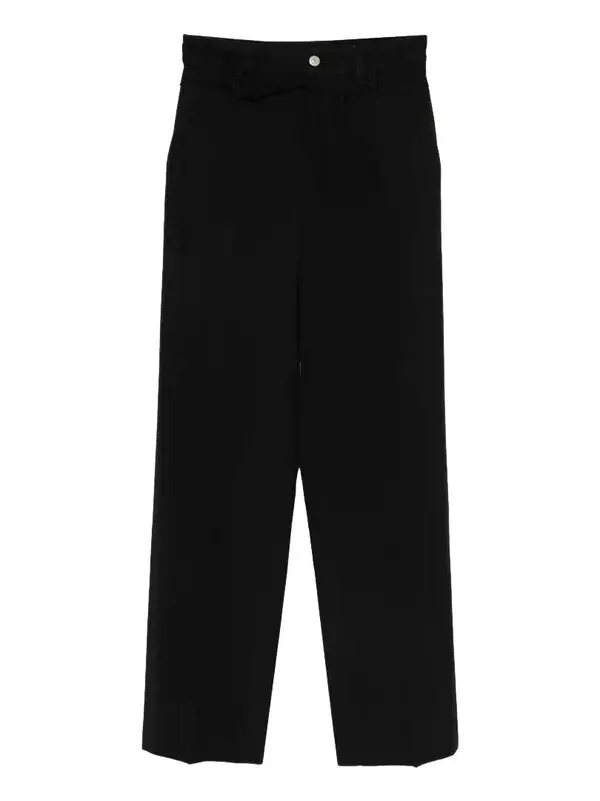MAISON MARGIELA High-waisted Straight Leg Trousers - Black