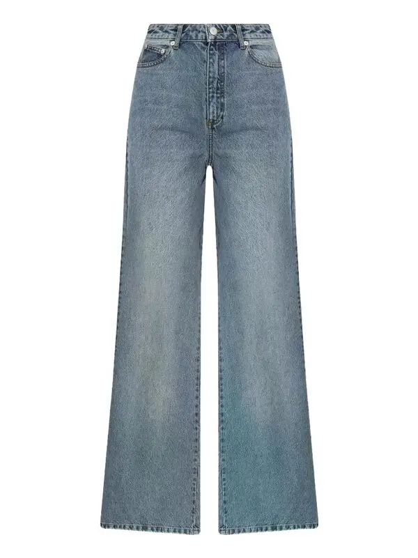 Officine Générale Flared Organic Cotton Denim Jeans - Blue