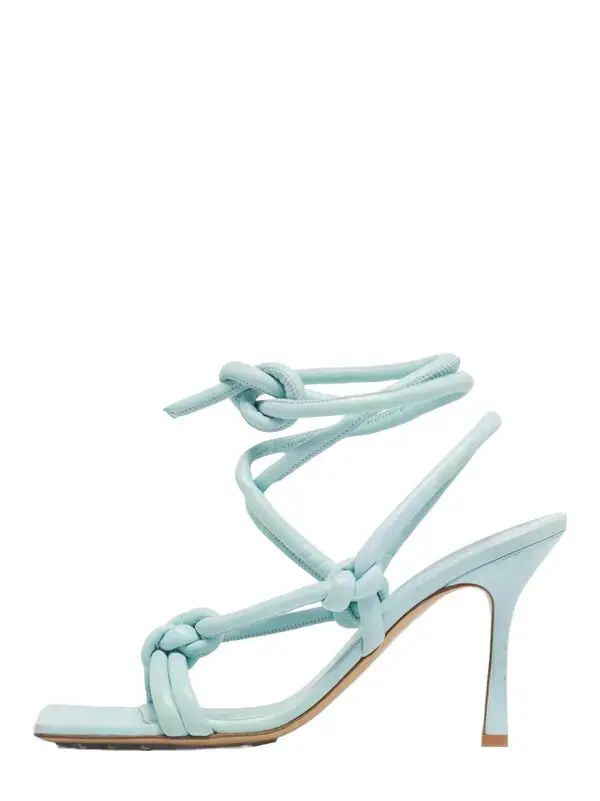 Bottega Veneta Knotted Leather Sandals - Blue