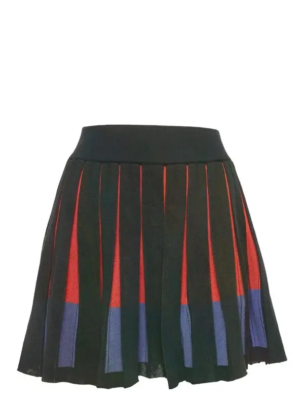 Missoni Knit Pleated Skirt - Black