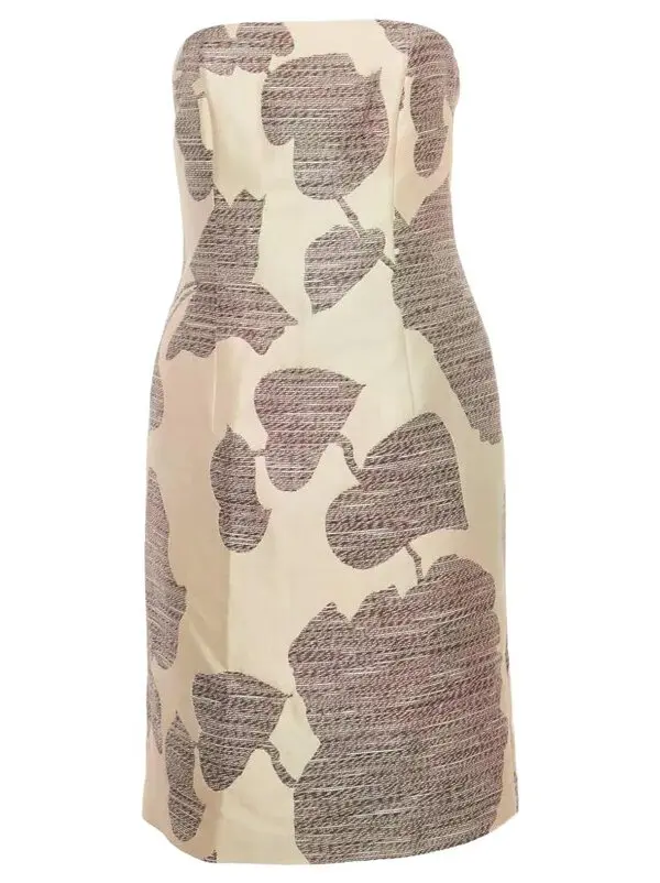 Hugo Boss Knitted Strapless Mini Dress - Neutrals
