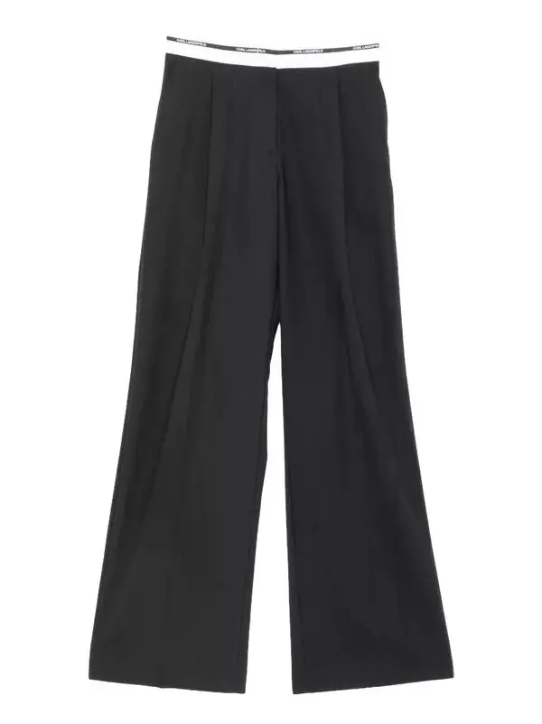 Karl Lagerfeld Logo-waistband Trousers - Black
