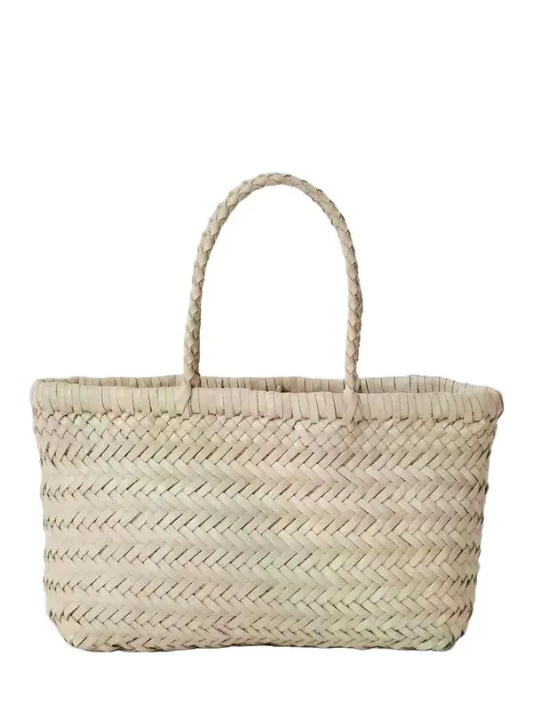Dragon Diffusion Braided Handle Woven Tote Bag - Neutrals