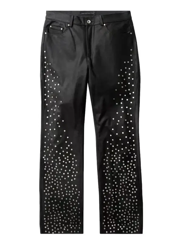 WHO DECIDES WAR BY EV BRAVADO Stud-embellished Trousers - Black