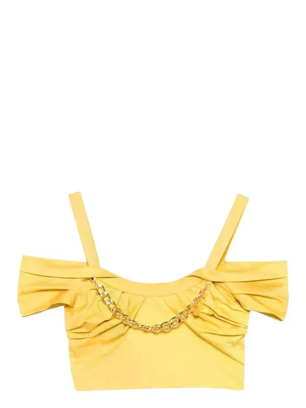 Elisabetta Franchi Chain-detail Top - Yellow