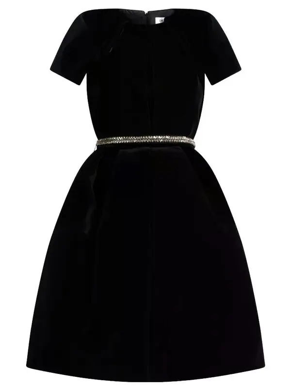 Dice Kayek Flounce Embellished Dress - Black