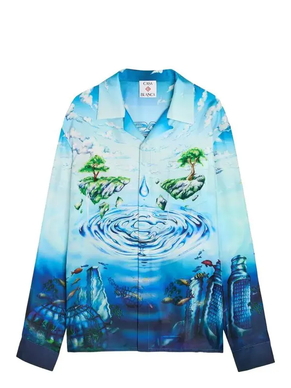 Casablanca Lost Atlantis Printed Shirt - Blue