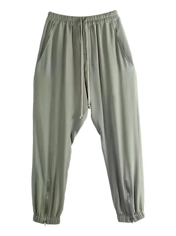 Rick Owens Drawstring Zip Trousers - Green