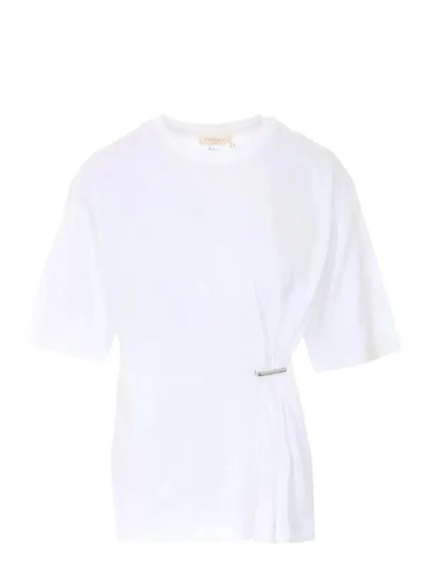 TWINSET Plaque Ruffle T-shirt - White