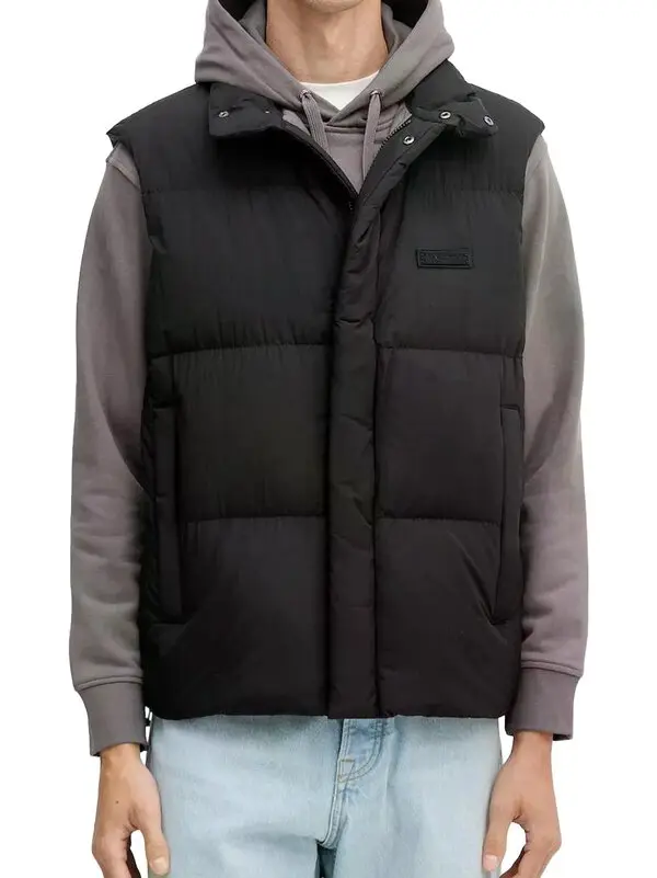 Armani Exchange Logo-patch Padded Gilet - Black