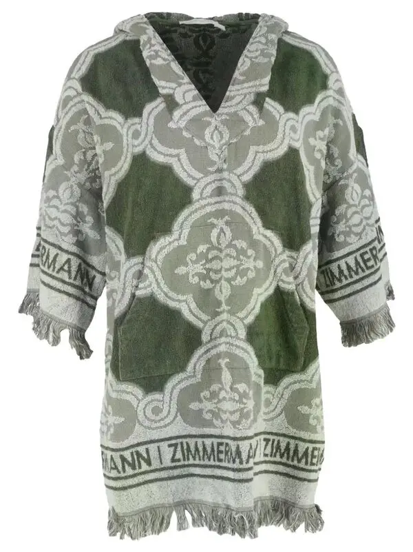 Zimmermann Chintz Hooded Jacquard Mini Dress - Green