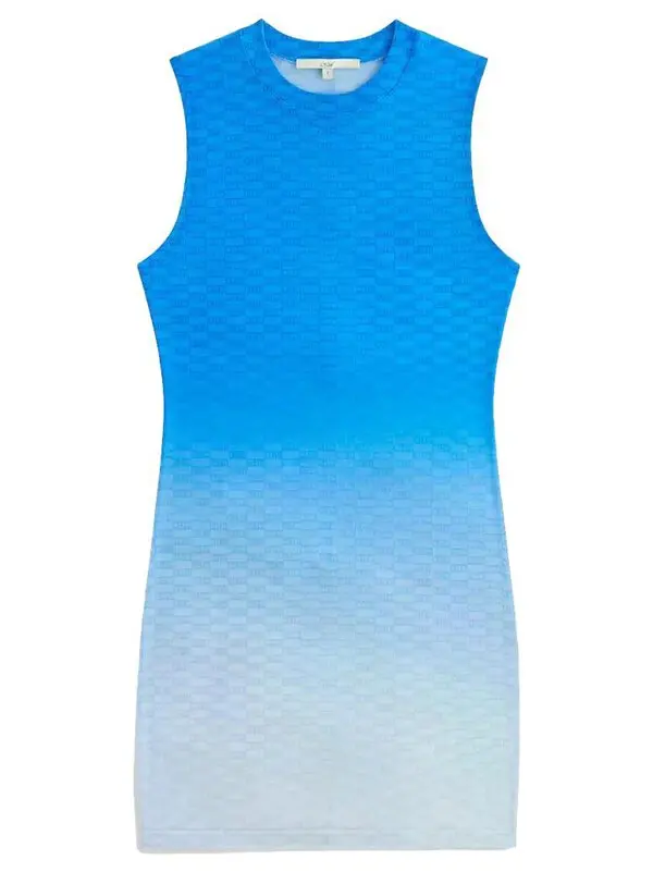 Kith Rumi-monogram Mini Dress - Blue