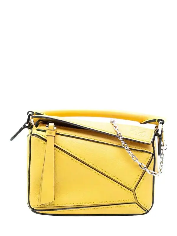 Loewe 2020 Nano Calfskin Puzzle Satchel - Yellow
