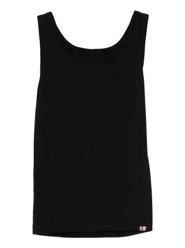 EXTREME CASHMERE X Nº453 Claudia Scoop-neck Tank Top - Black